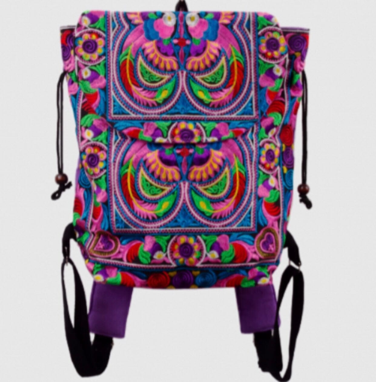 Colorful Bohemian Backpacks - Embroidered Boho Backpack-Multicolor ...